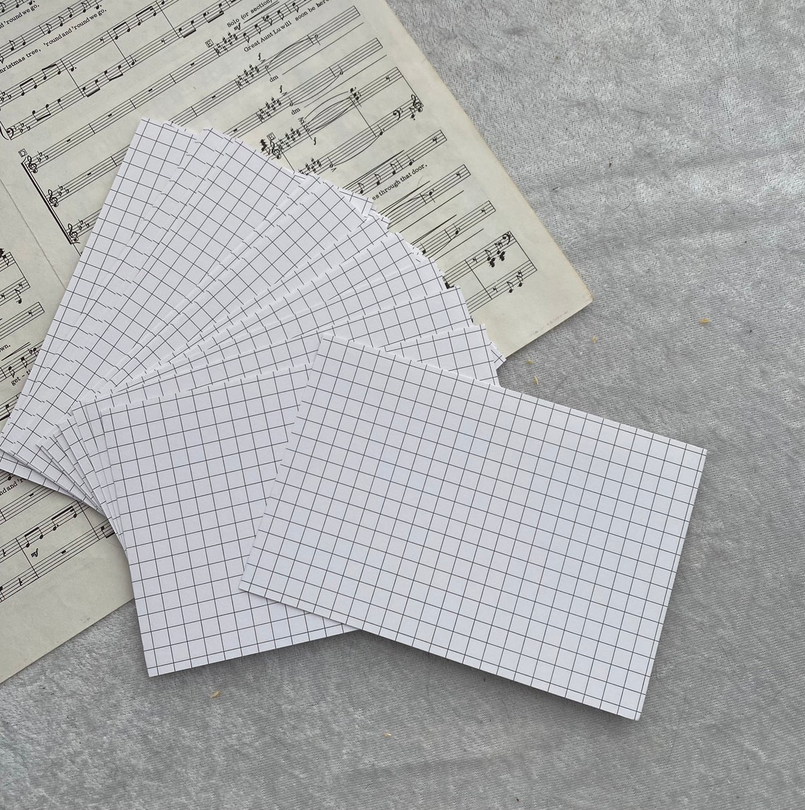 25 Grid Index Cards for Crafting | Etsy