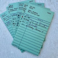 Vintage Library Card Printable | Retro Checkout Cards for Journals ...