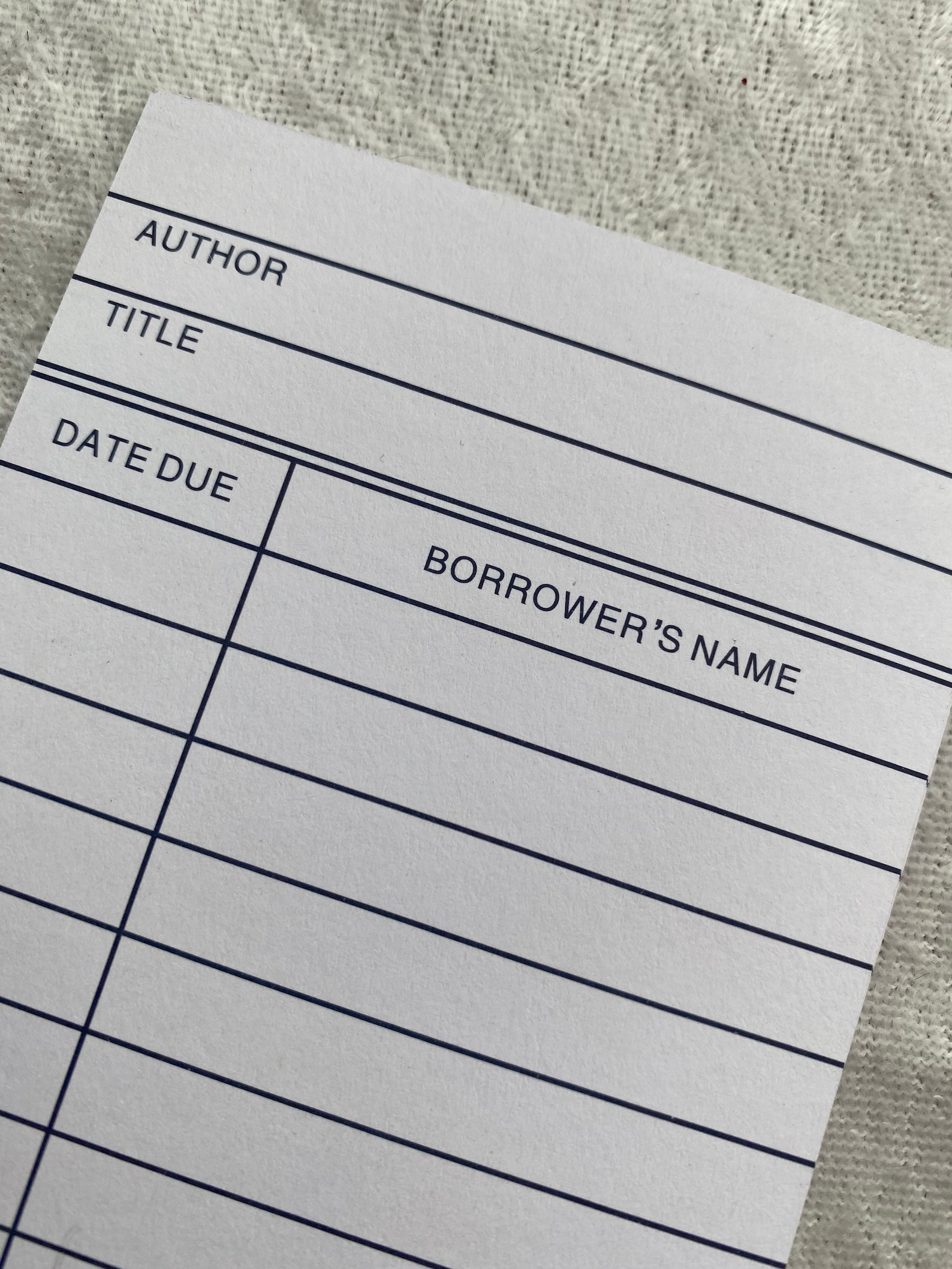 10 White Library Book Checkout Cards for Crafting - Etsy