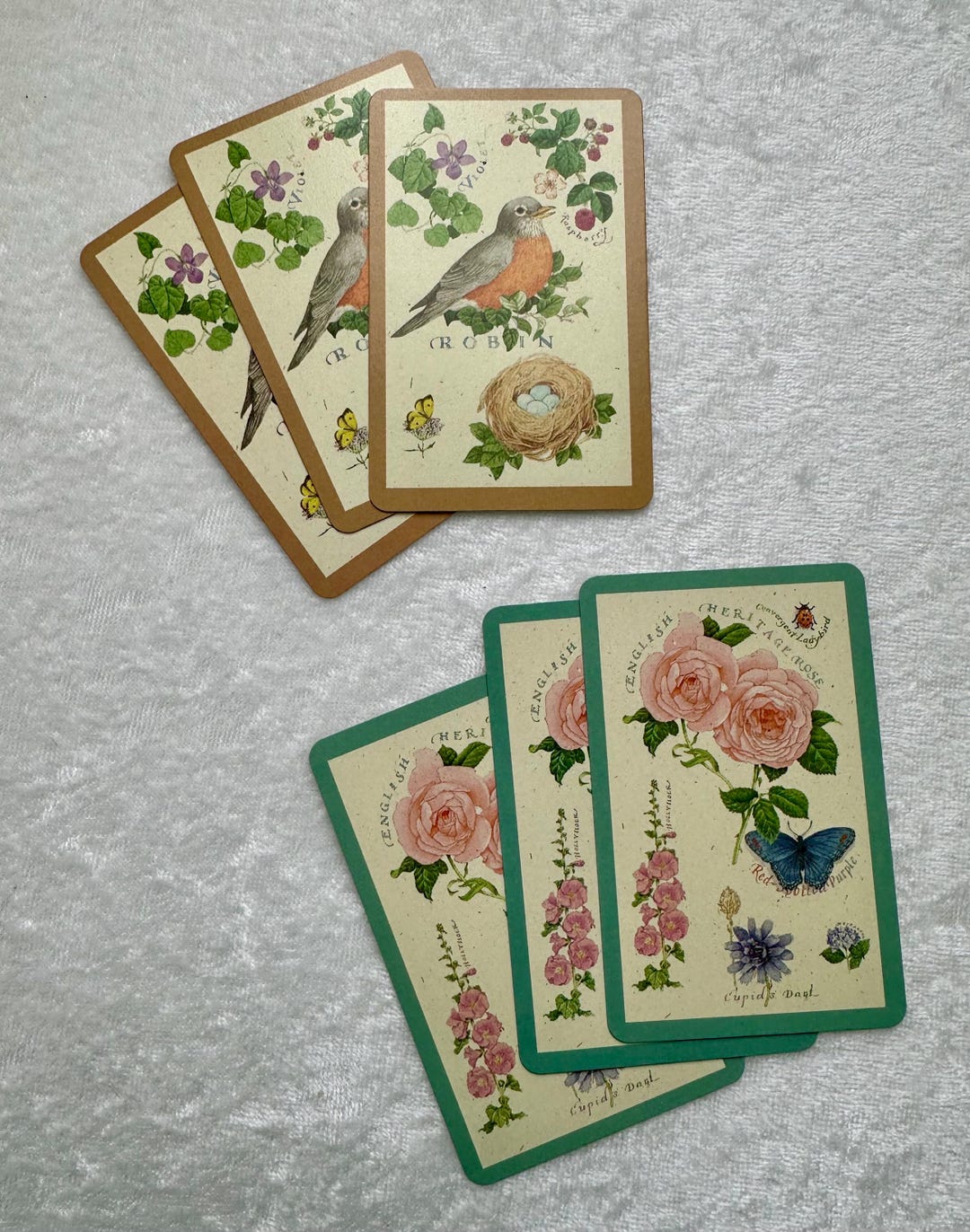 Assortment of 6 Playing Cards- Nature Themed Designed by Marjolein ...