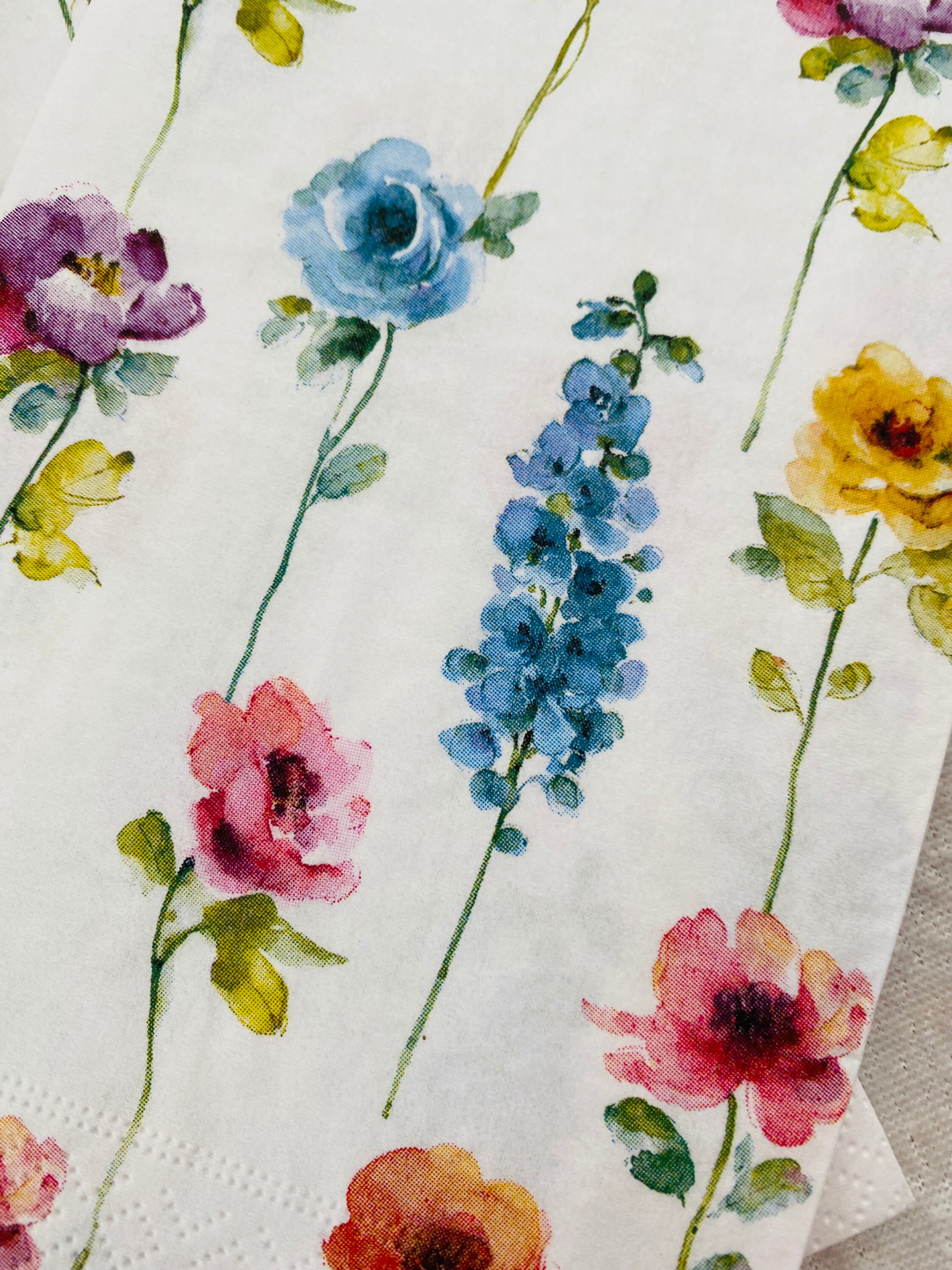 6 Paper Spring Themed Napkins for Crafting and Decoupage - Etsy