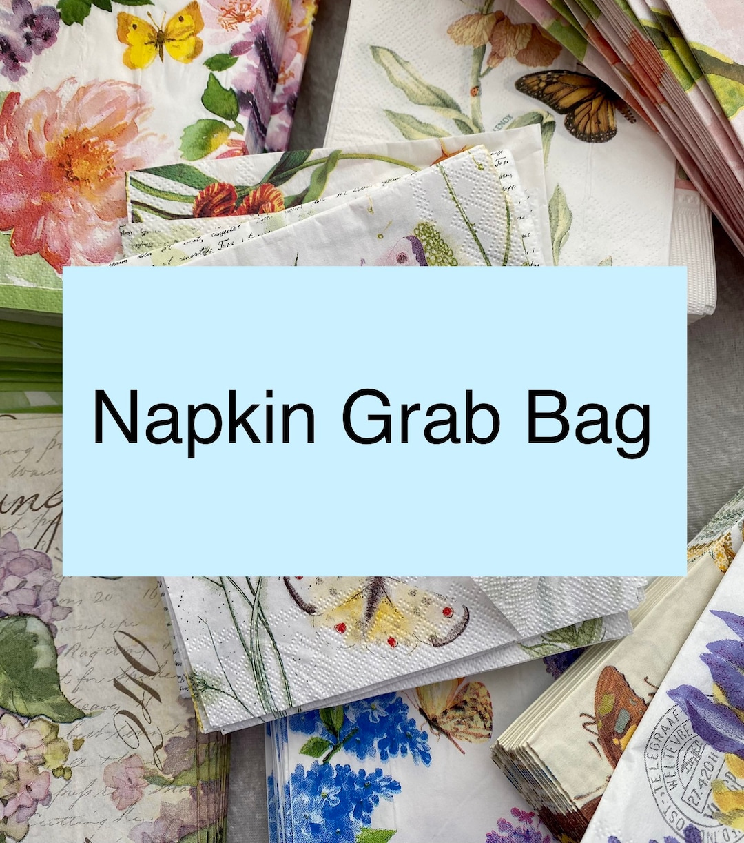 10 Paper Napkin Grab Bag for Crafting and Decoupage - Etsy