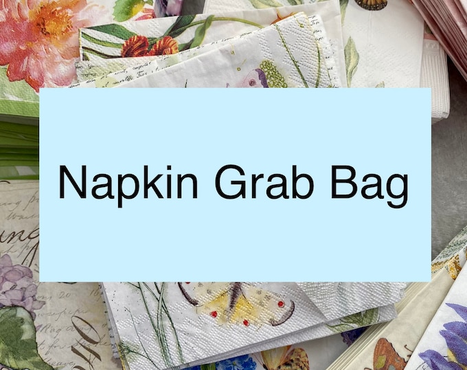 10 Paper Napkin Grab Bag for Crafting and Decoupage - Etsy