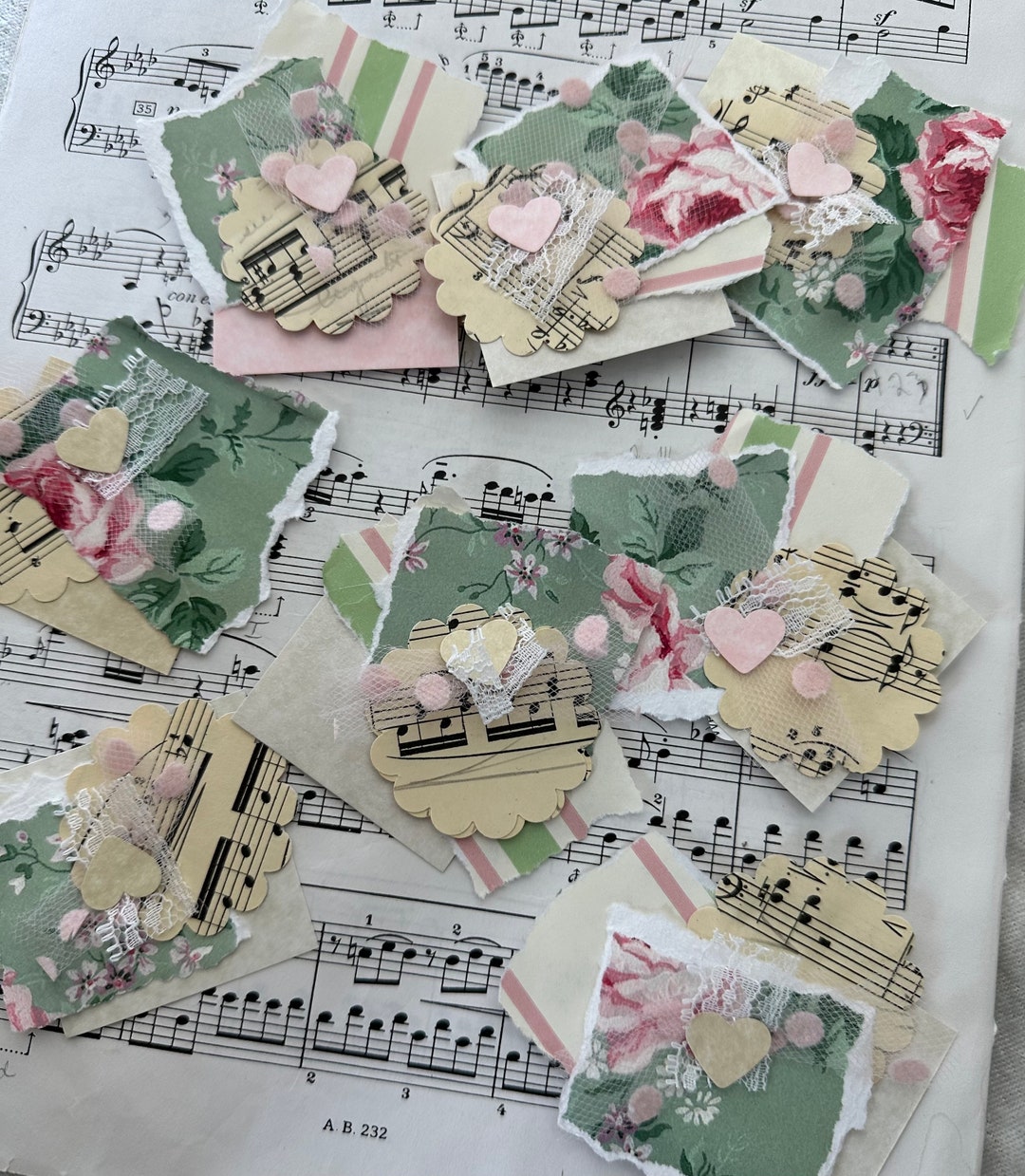 6 Paper Clusters for Junk Journals or Crafting - Etsy