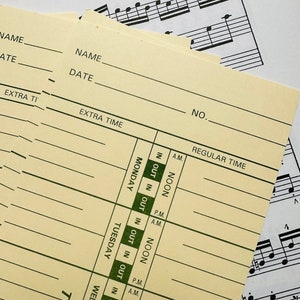 15 Time Cards for Crafting-printed Front, Blank Back - Etsy