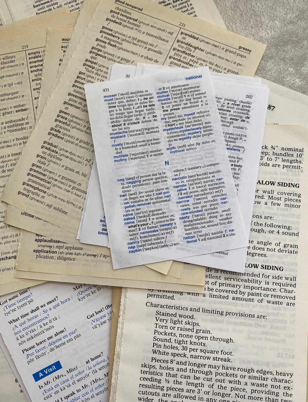 50+ Small Papers From Small Books for Junk Journals or Crafting - Etsy