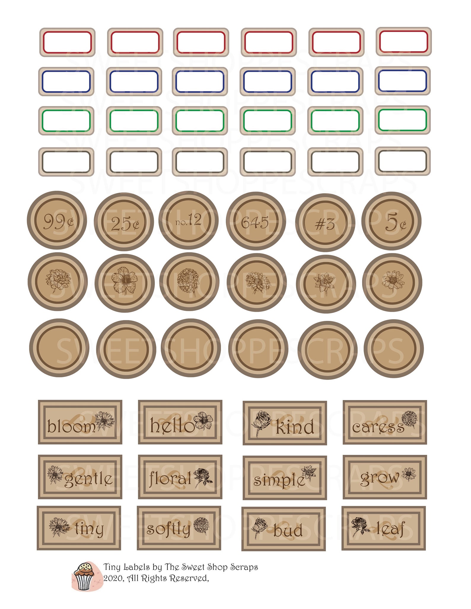 Tiny Labels Digital Download | Etsy
