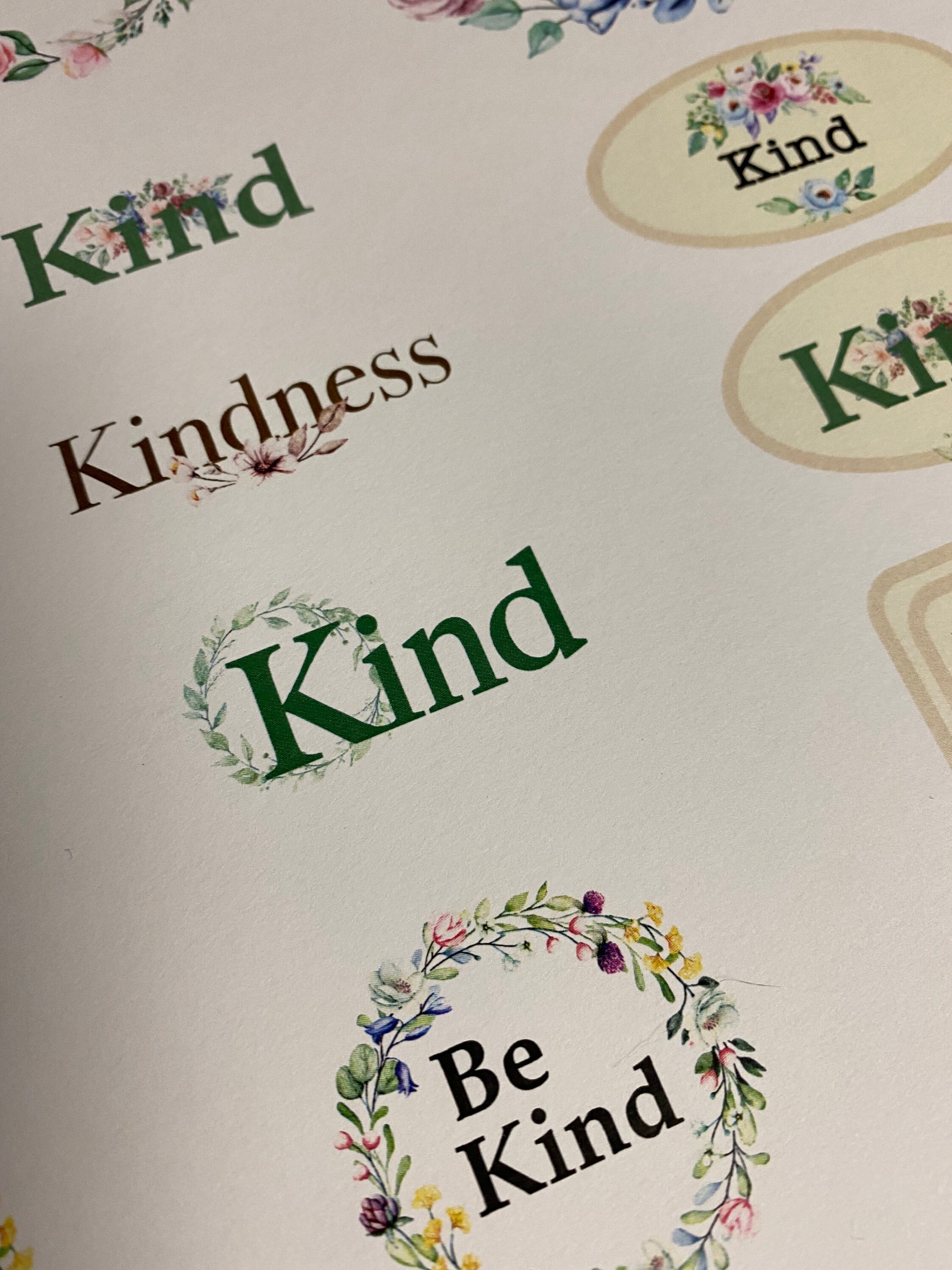 A Little Bit of Kindness Labels/quotes Digital File - Etsy