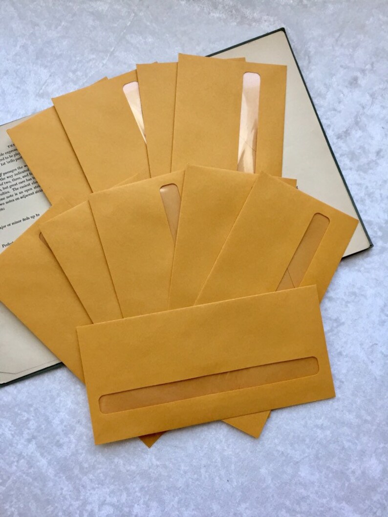 10 Windowed Envelopes Kraft Paper - Etsy