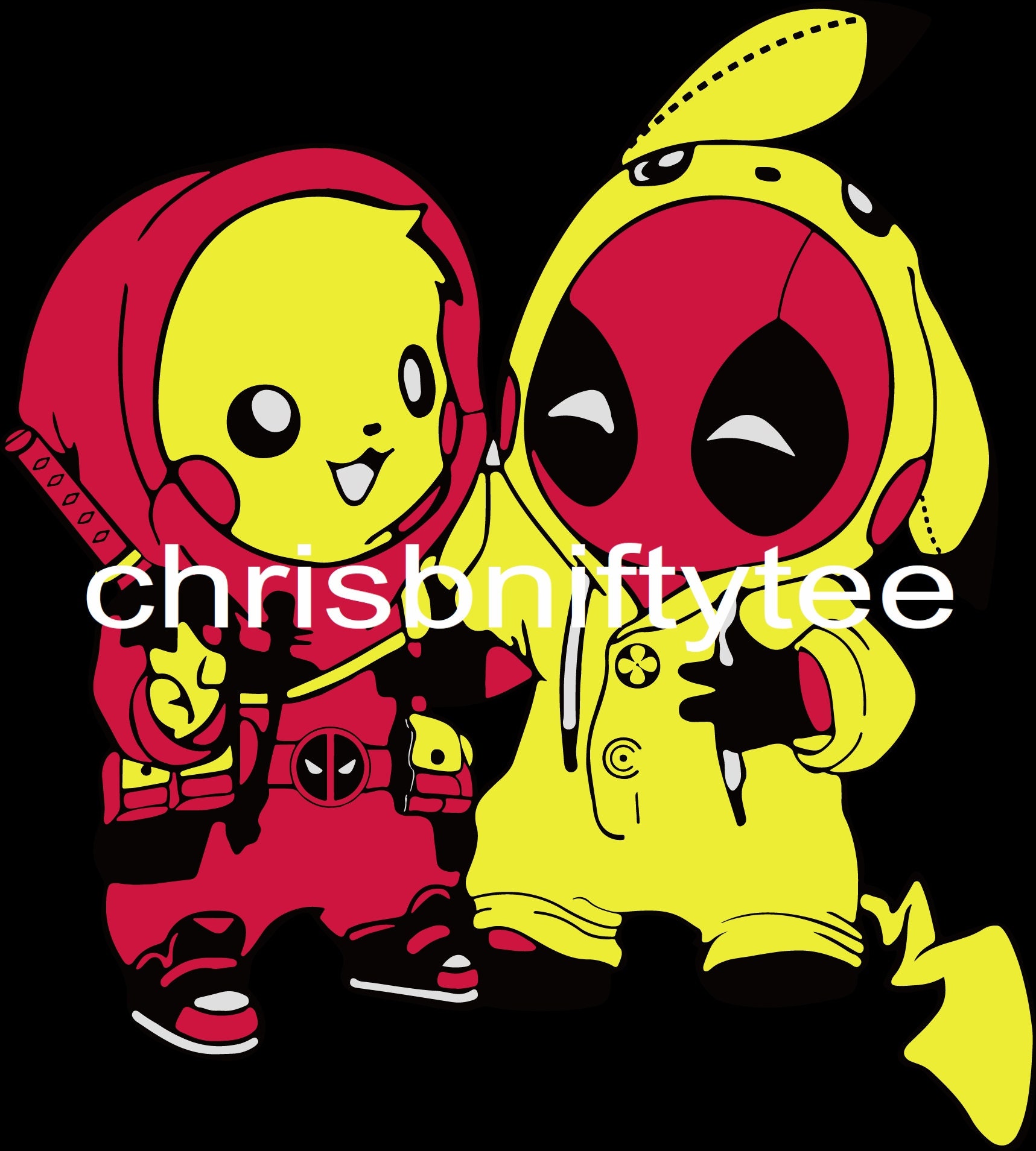 Pikachu and Deadpool - Etsy