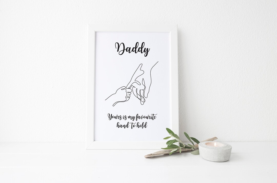 Gift for Daddy, Personalised Daddy Print, Custom Dad Print, Gift for ...