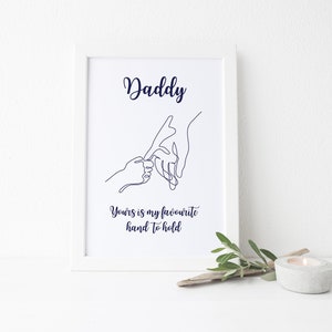Gift for Daddy, Personalised Daddy Print, Custom Dad Print, Gift for ...