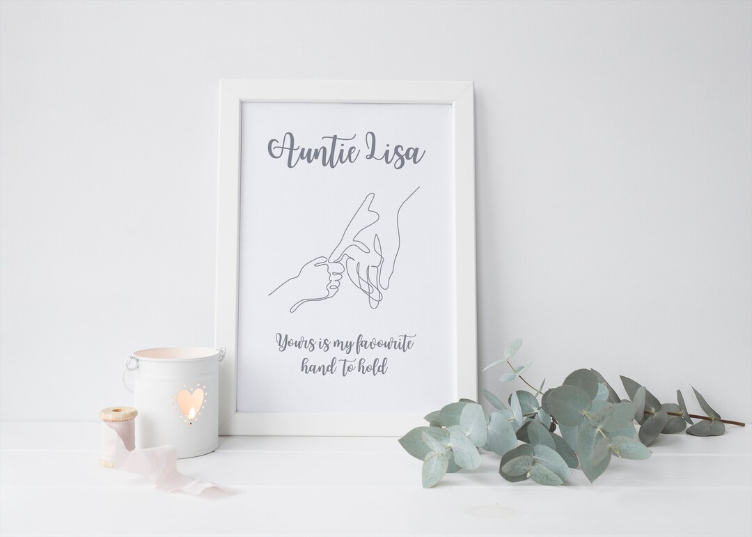 Auntie Print, Custom Family Prints, Aunty Gifts, Gift for Auntie ...