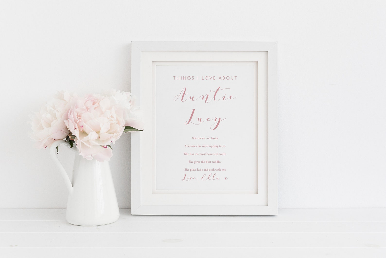 Personalised Auntie Print Gift for Auntie Aunty Print - Etsy