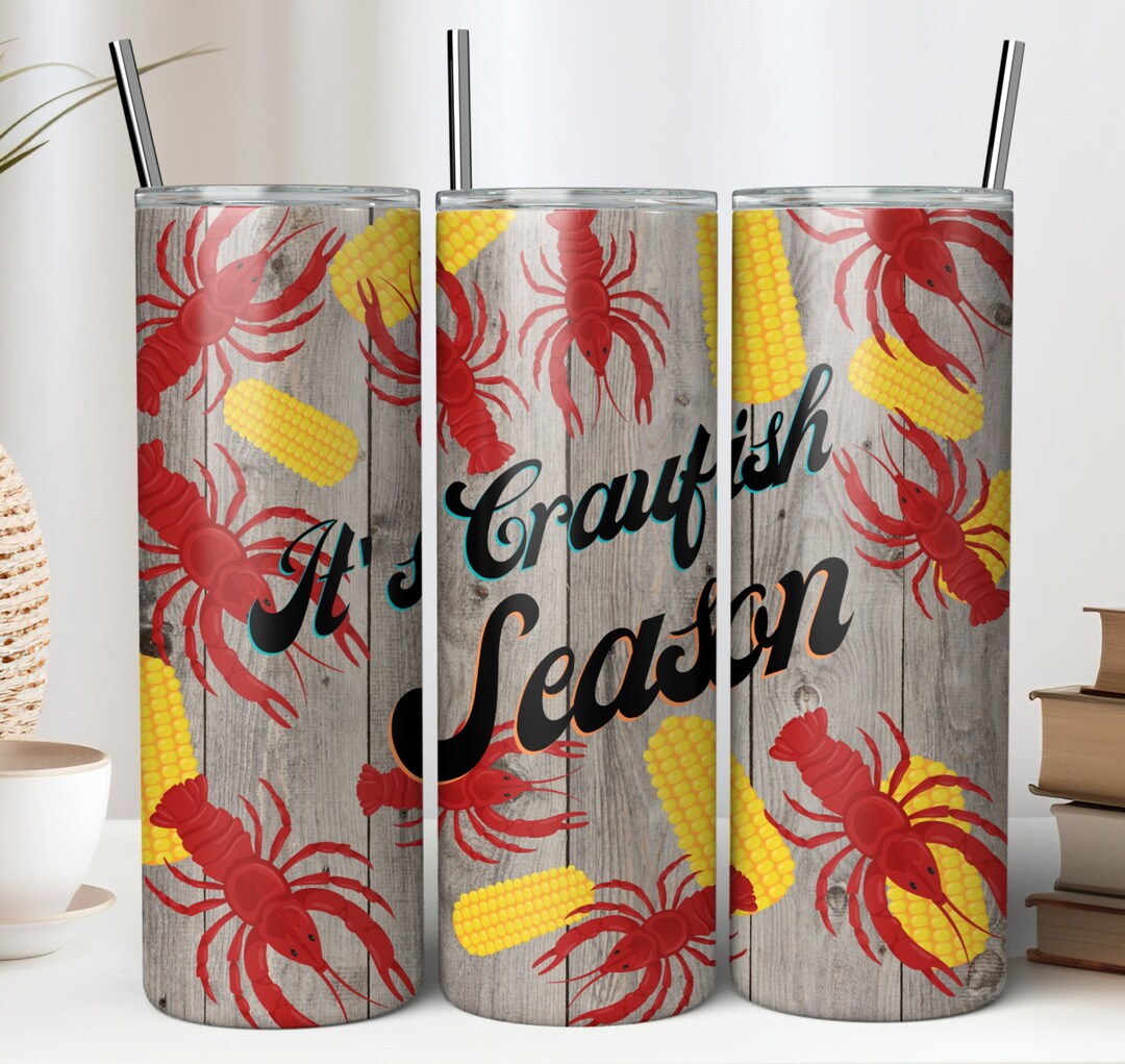 20oz Crawfish Season Tumbler Skinny Drink Insulated Mug Sublimate ...