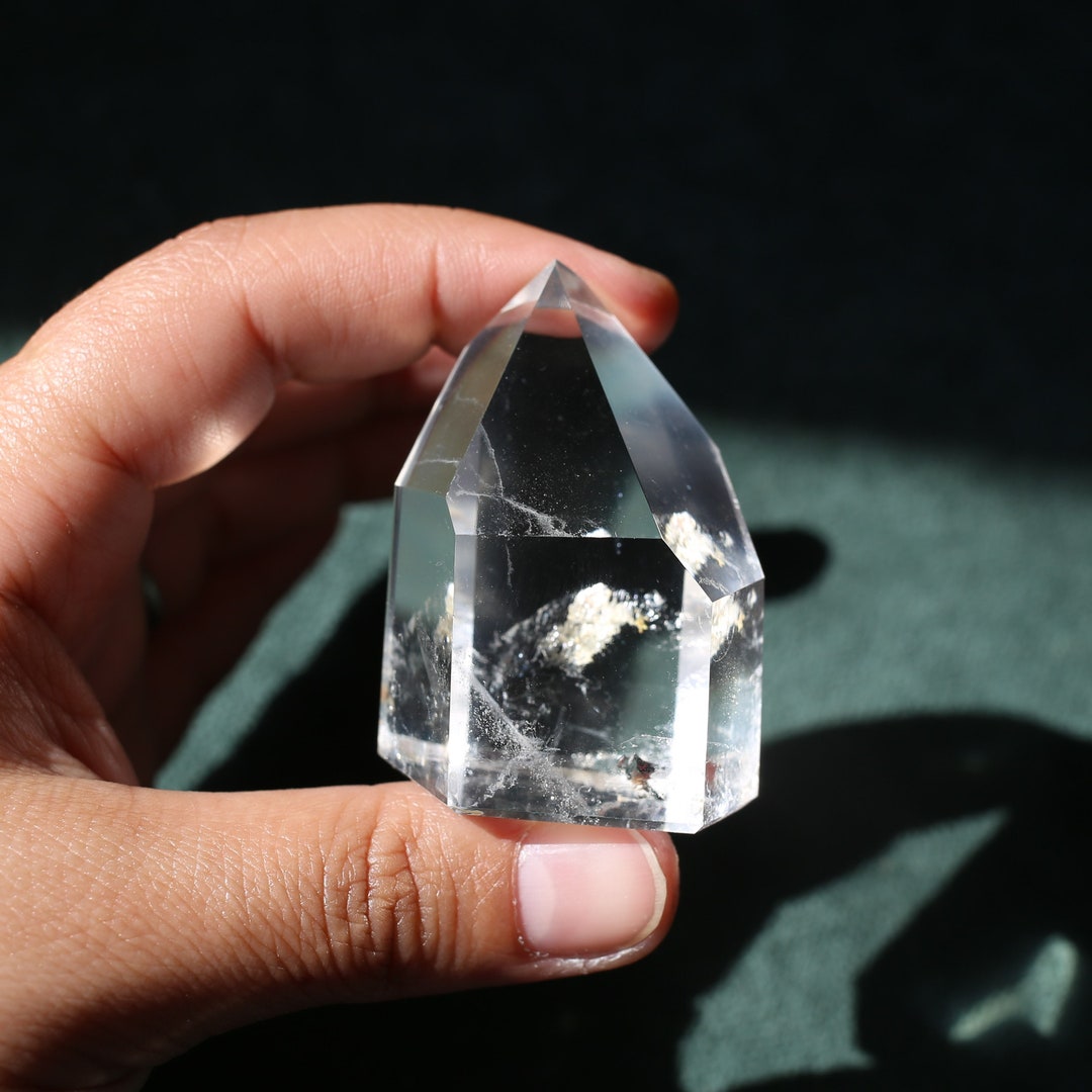 Brazilian Clear Quartz Crystal Gold Flake Inclusions - Etsy