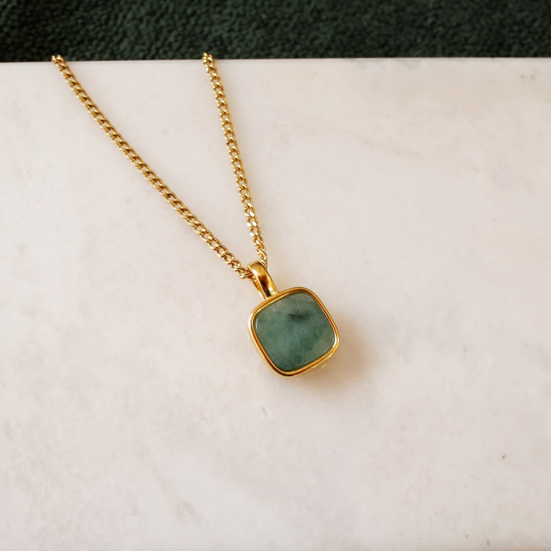 Ray Emerald Pendant Necklace |gold Vermeil & Sterling Silver - Etsy