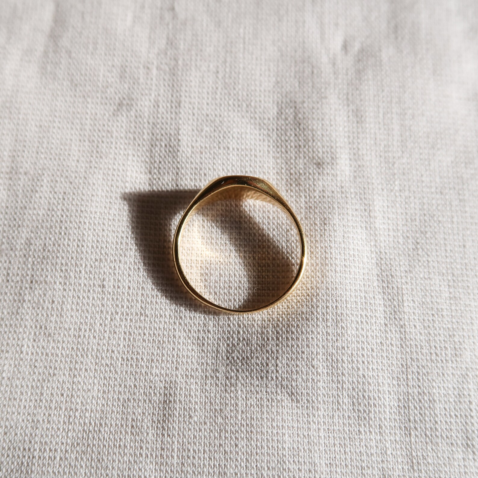 Moon of Fuji Signet Ring L Gold Vermeil and Sterling Silver - Etsy