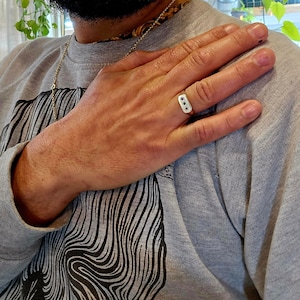 Trinity Gemstone Signet Ring |emerald, Amethyst& Garnet|gold Vermeil ...