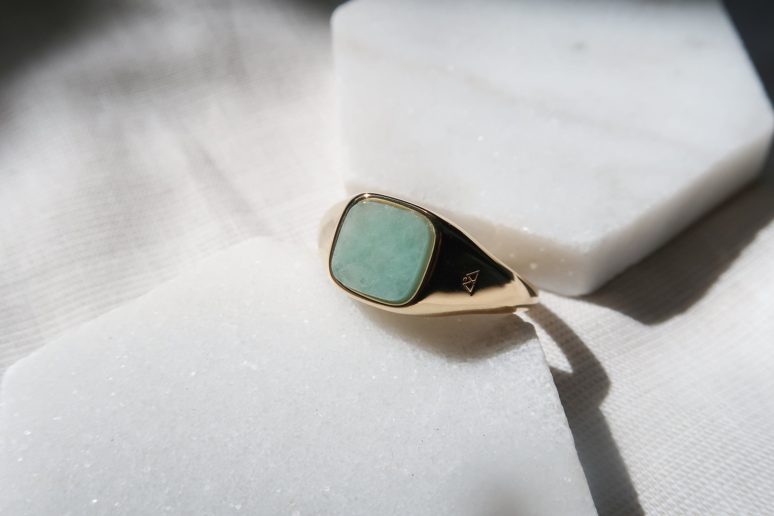 Emerald Signet Ring L Sterling Silver and Gold Vermeil | Etsy