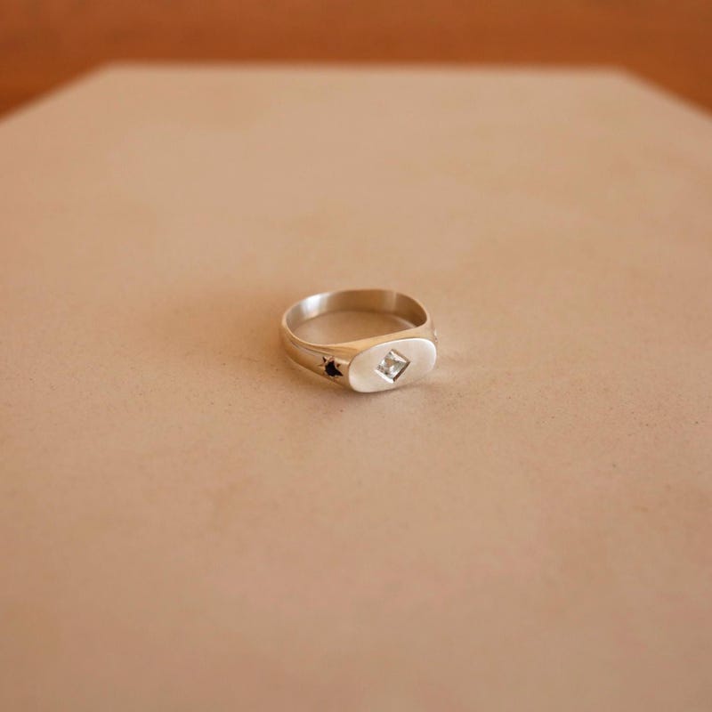 Aquamarine Man Signet - Etsy UK