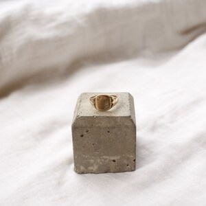 Signet Square Ring Round Edges9 Carats Solid Goldvintage - Etsy