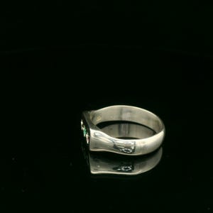 Trinity Gemstone Signet Ring |emerald, Amethyst& Garnet|gold Vermeil ...