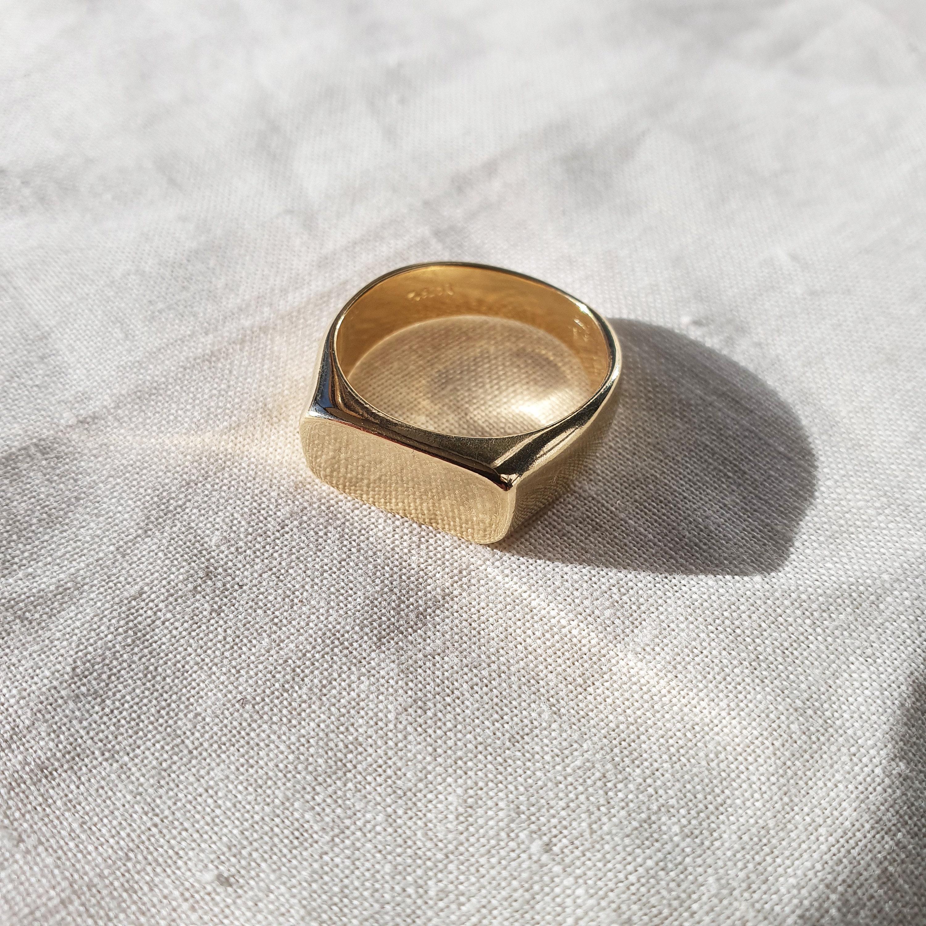 Kyoto Signet Ring Gold Vermeil and Sterling Silver - Etsy