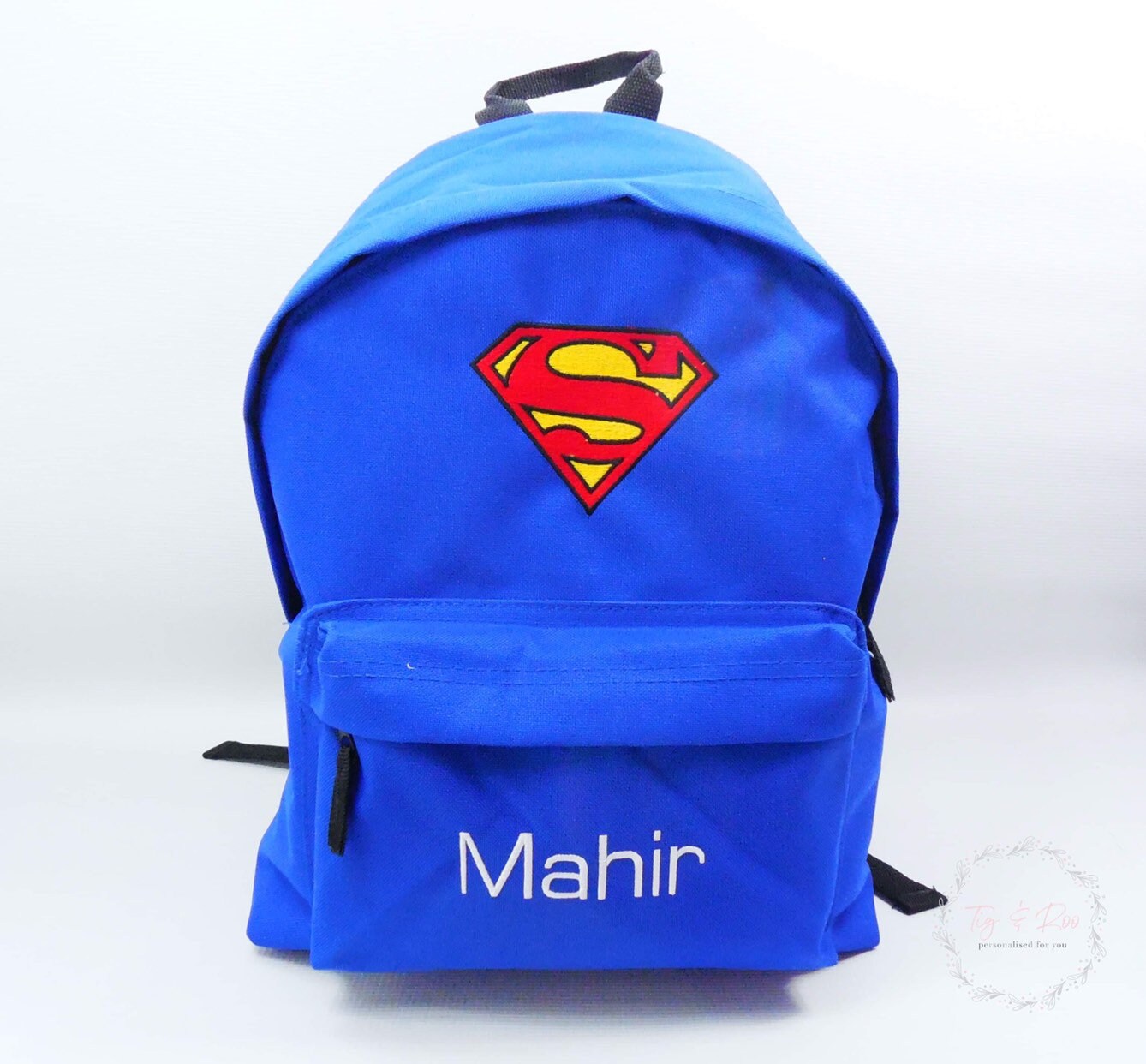 Personalised Kids Junior Blue Backpack Super Hero Bag for - Etsy UK