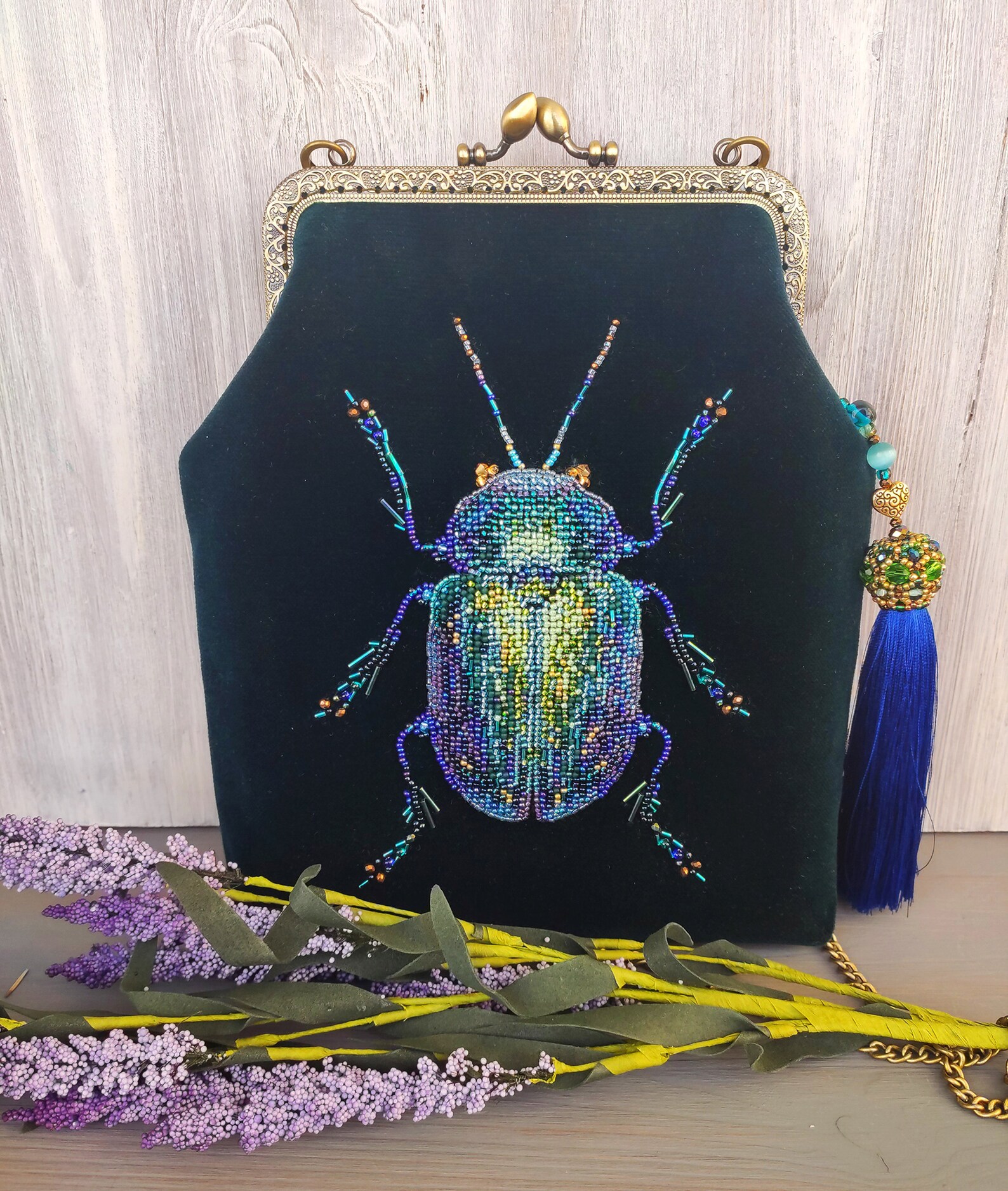 Egyptian scarab beetle dark green velvet bag/ Eye of Horus | Etsy