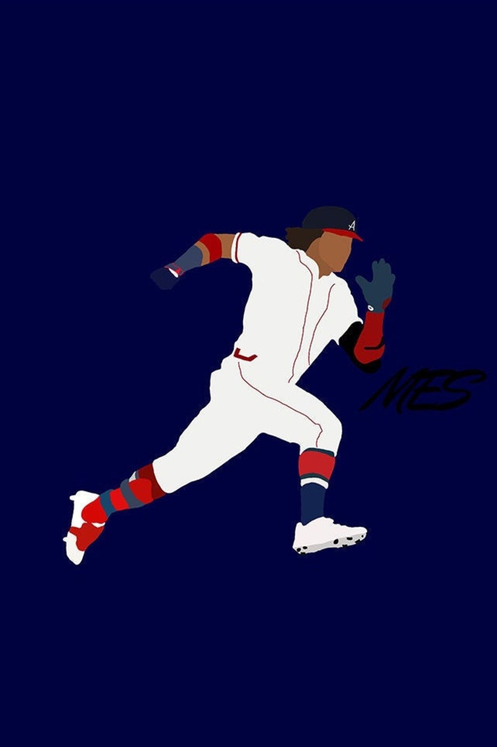 Ronald Acuna Jr. Baseball/mlb Poster Atlanta Braves Art, Card, Baseball ...