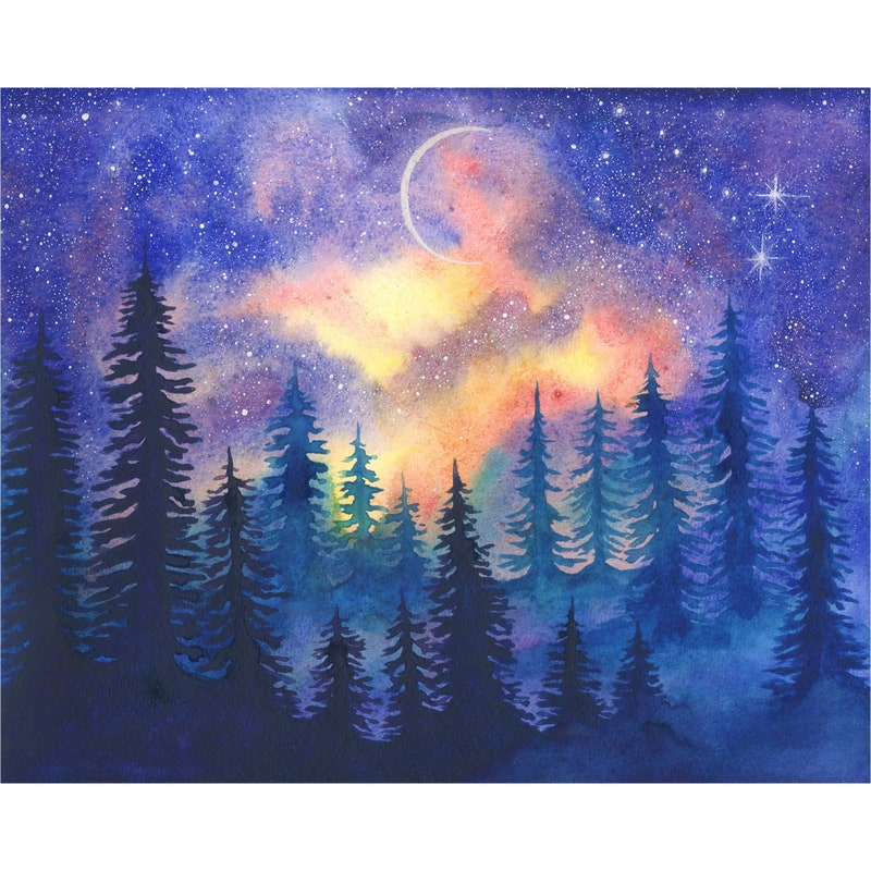 Night Sky Painting Etsy