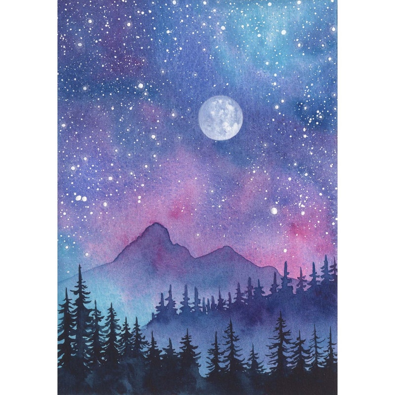 Full Moon Art - Etsy