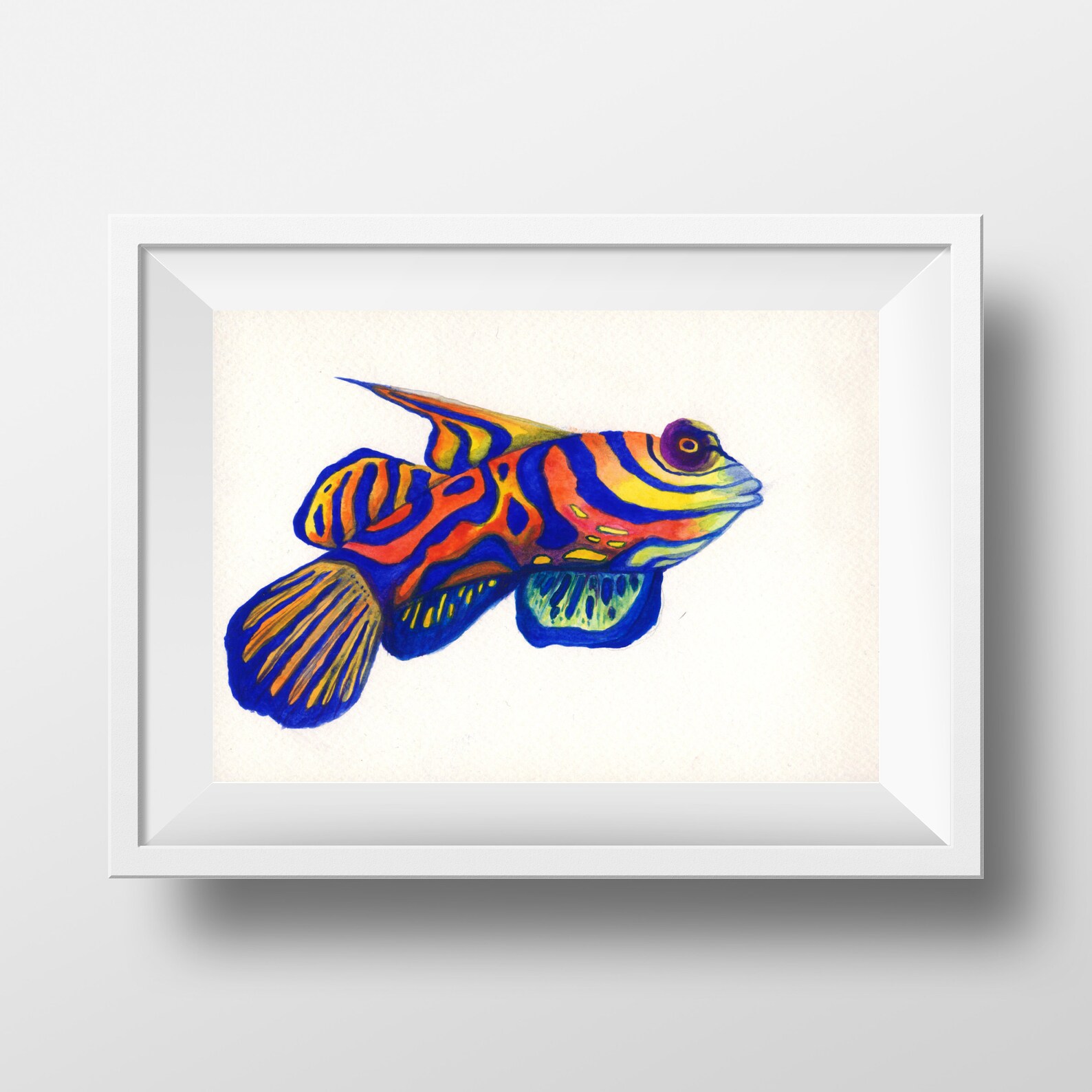 Mandarin Fish Painting Original Art Tropical Sea Life | Etsy