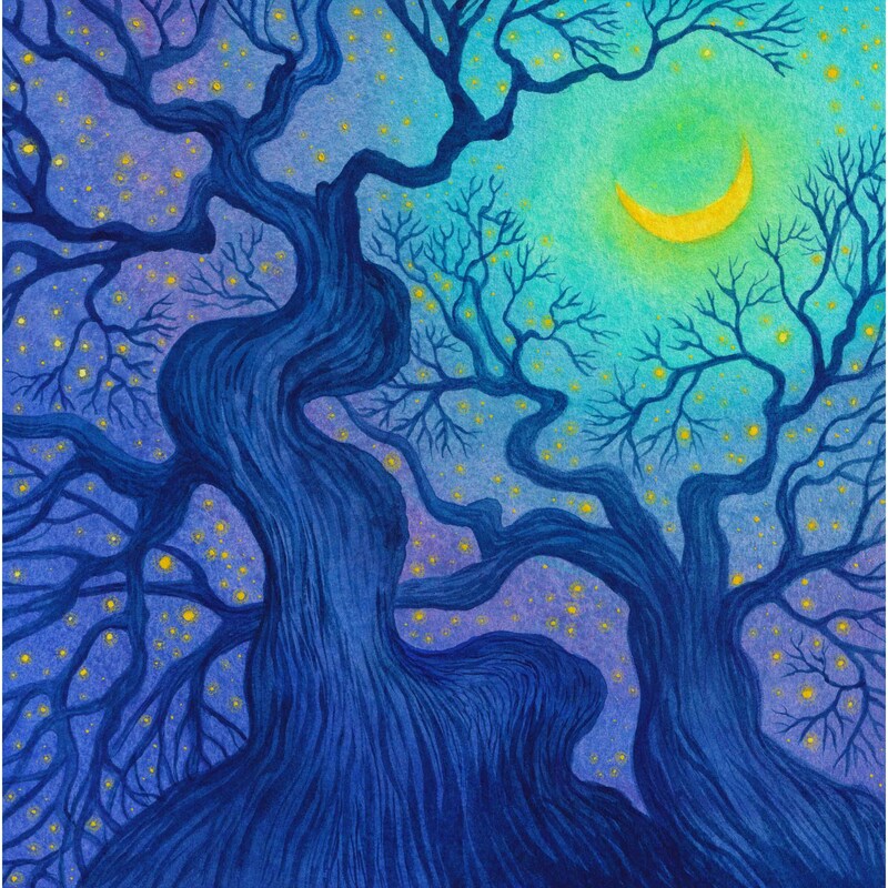 Crescent Moon Art - Etsy