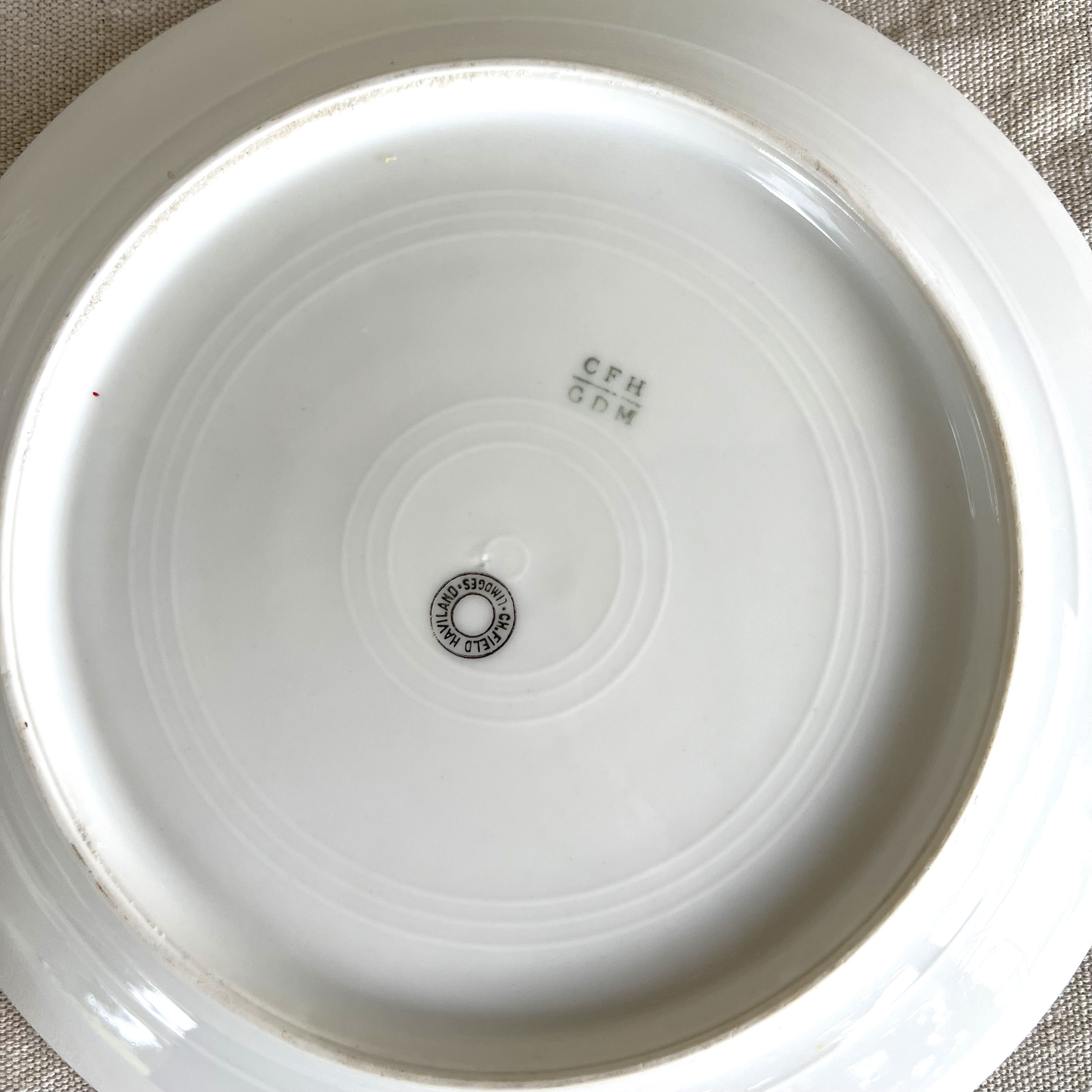 Charles Field Haviland Limoges Blue and Brown Floral Dinner Plates ...