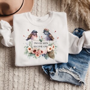 Two Hearts Become One PNG, Watercolor Love Birds Illustration Png ...