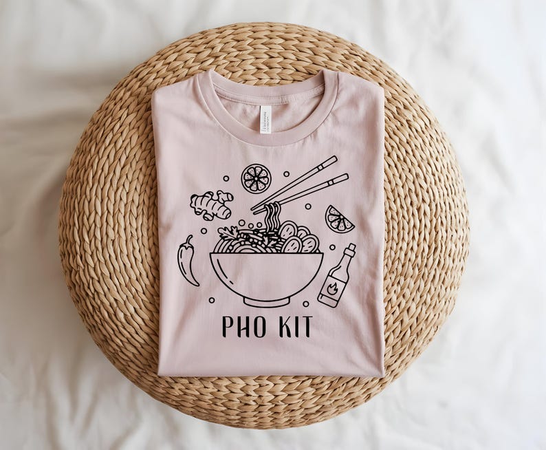 Pho Kit PNG Shirt Design | Funny Asian Food Lover Graphic | Ramen Bowl ...