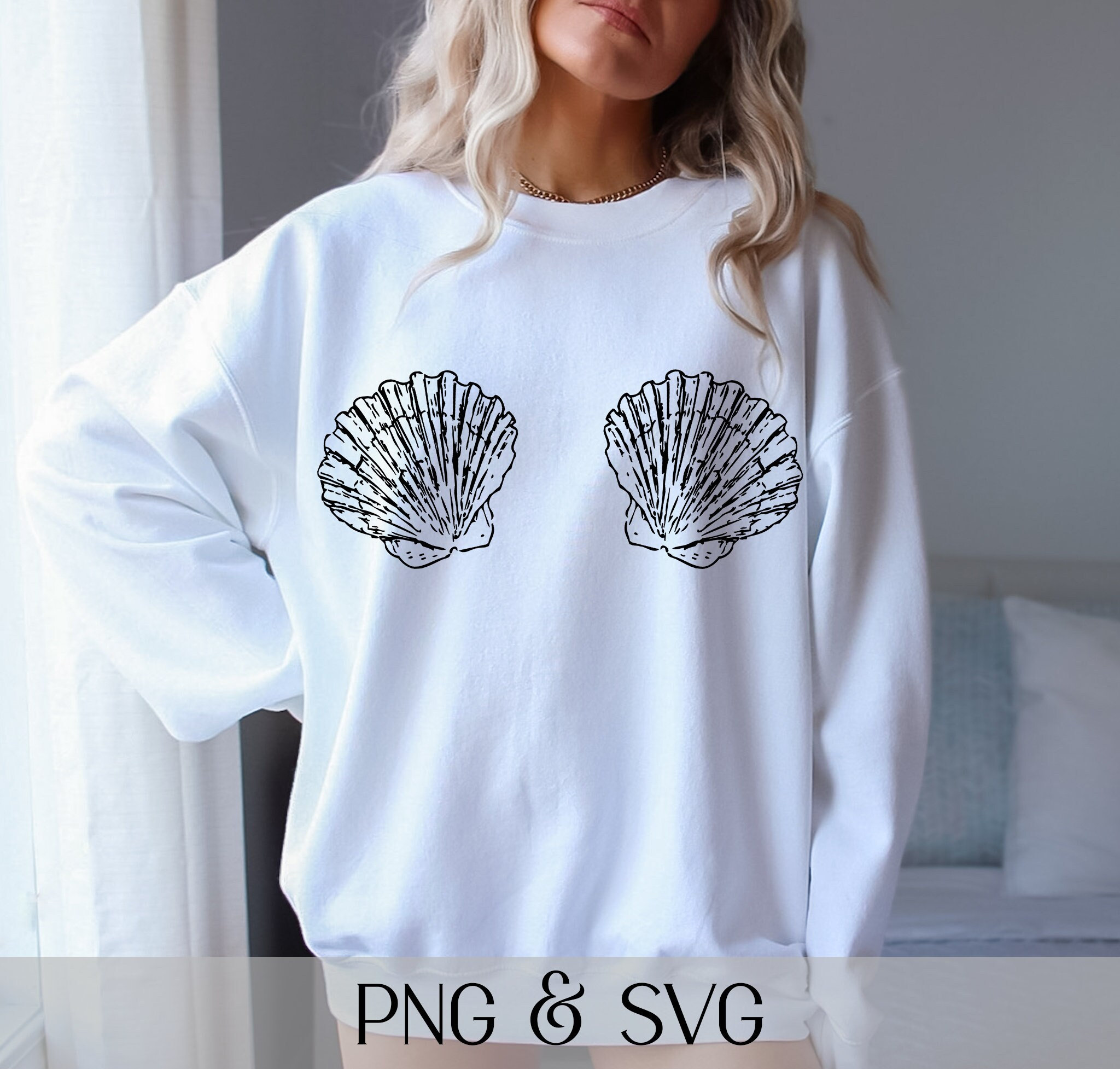 Sea Shells Bra SVG, Seashell SVG, Clam SVG, Cut File, Sublimation ...