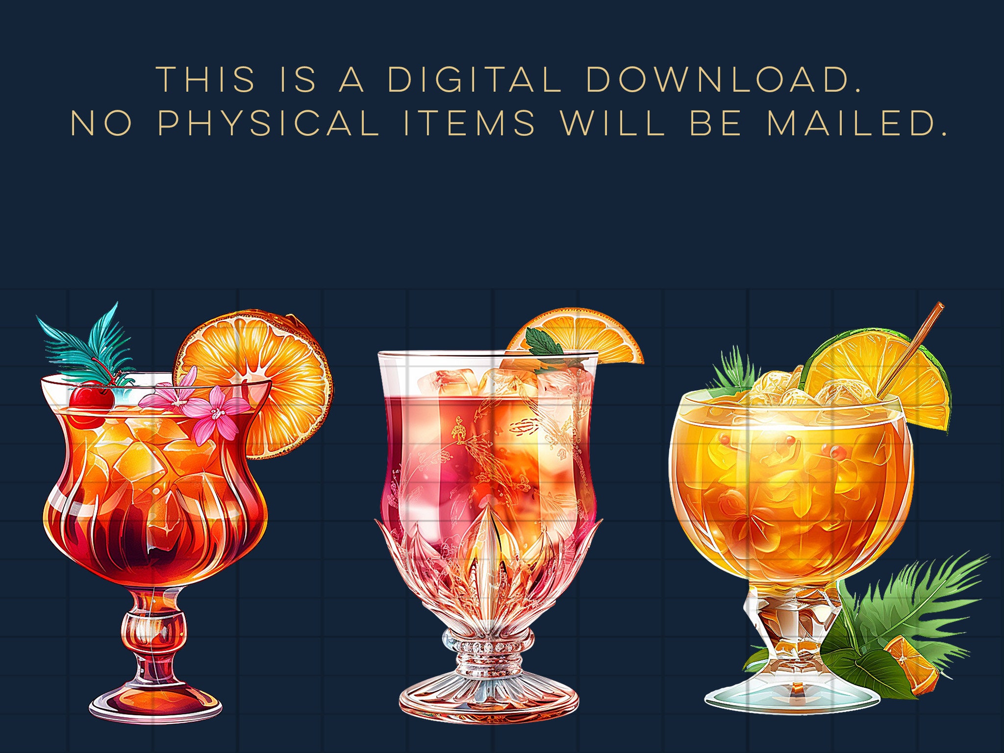 Bahama Mama Cocktails Clip Art, Tropical Cocktails, Printable Cocktails ...