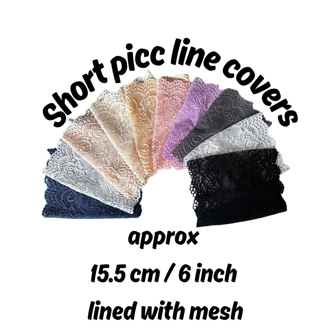 Lace Picc Line Cover: Chemo Port & CGM Diabetes Sleeve, Mesh Lined 6 ...