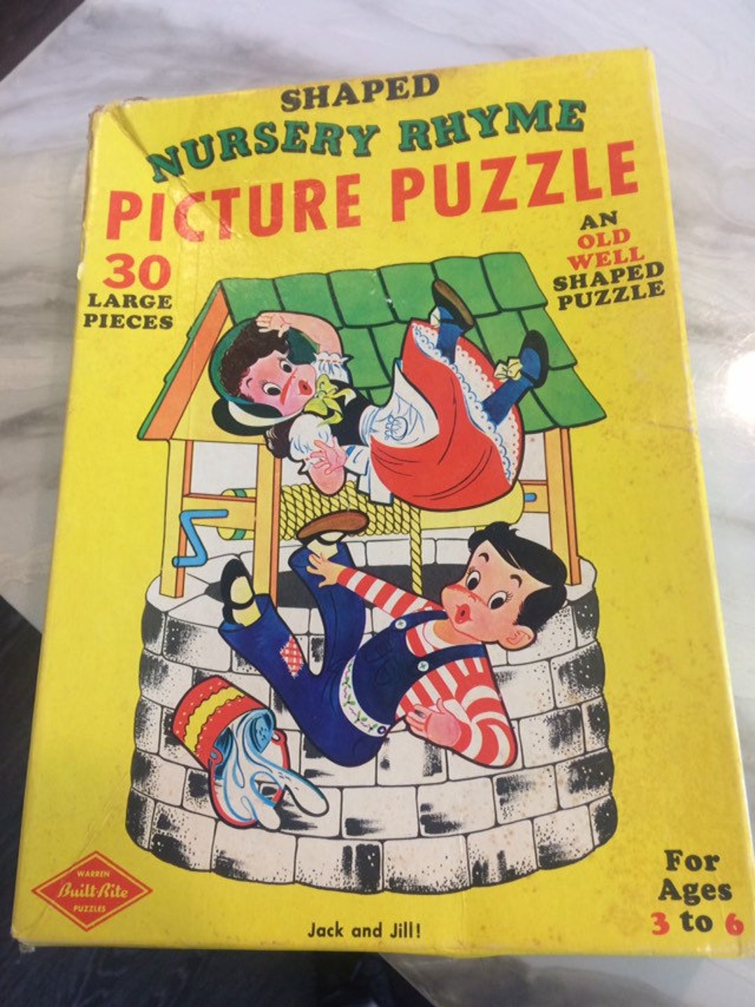 Vintage Jack and Jill Nursery Rhyme Puzzle - Etsy