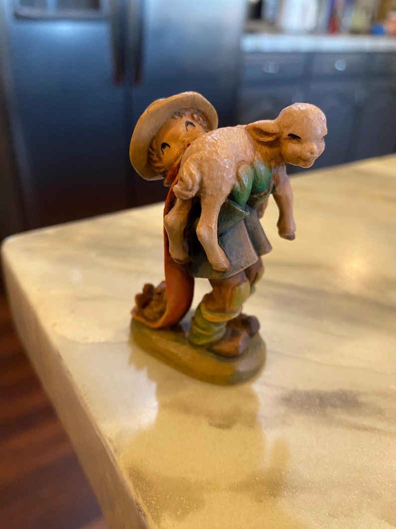 Vintage Anri Italy Hand Carved Wooden Miniature Figurines Statue ...
