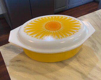 Pyrex 1 Pint Small Daisy Casserole With Lid - Etsy