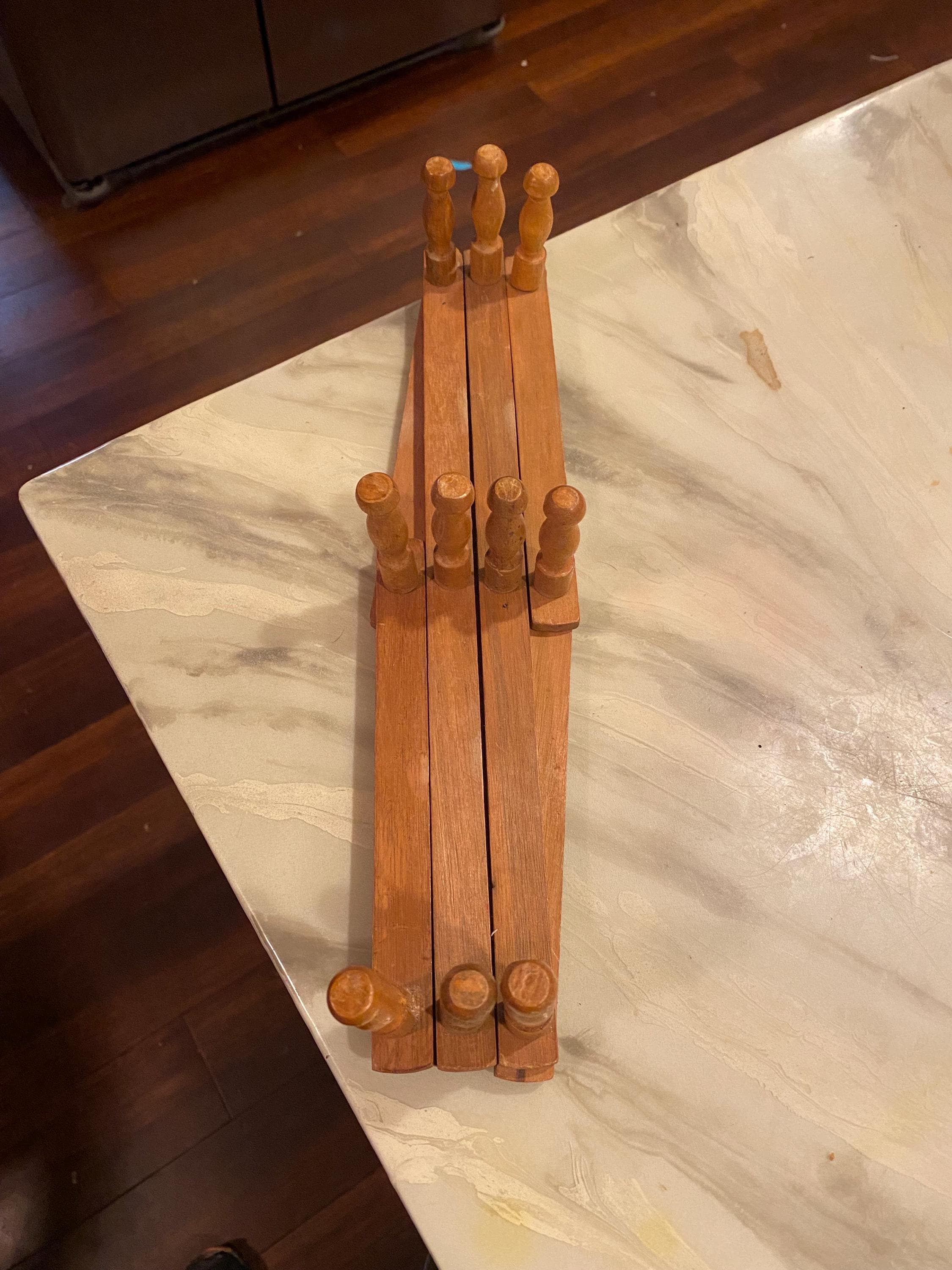 Vintage Wooden 10 Peg Accordion Style Mug Hat Rack-great Decor and ...
