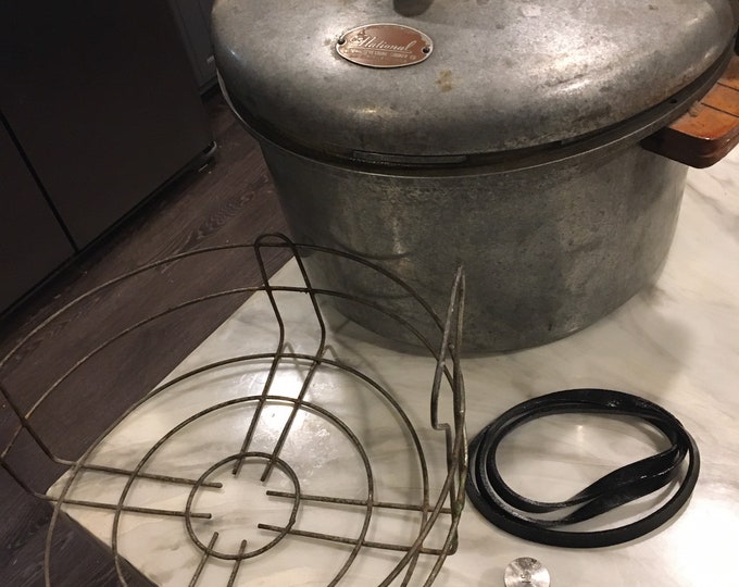 Vintage 1920’s National Pressure Cooker Canner With Wood Handles and ...