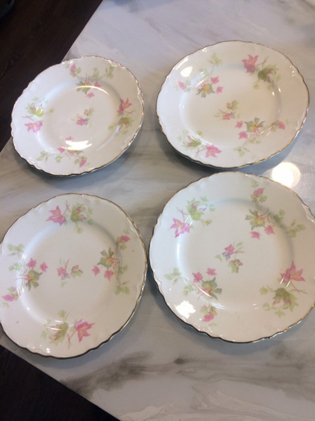 Maple Leaf Homer Laughlin Bread Plates - Etsy
