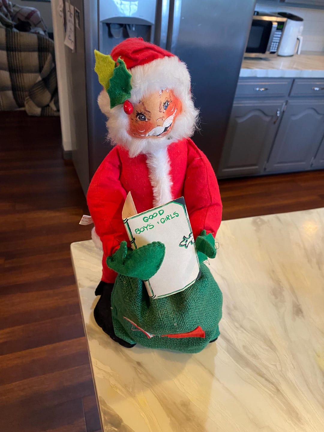 Vintage 1963 Annalee 17” Santa Claus With Toy Sack and Naughty and Nice ...