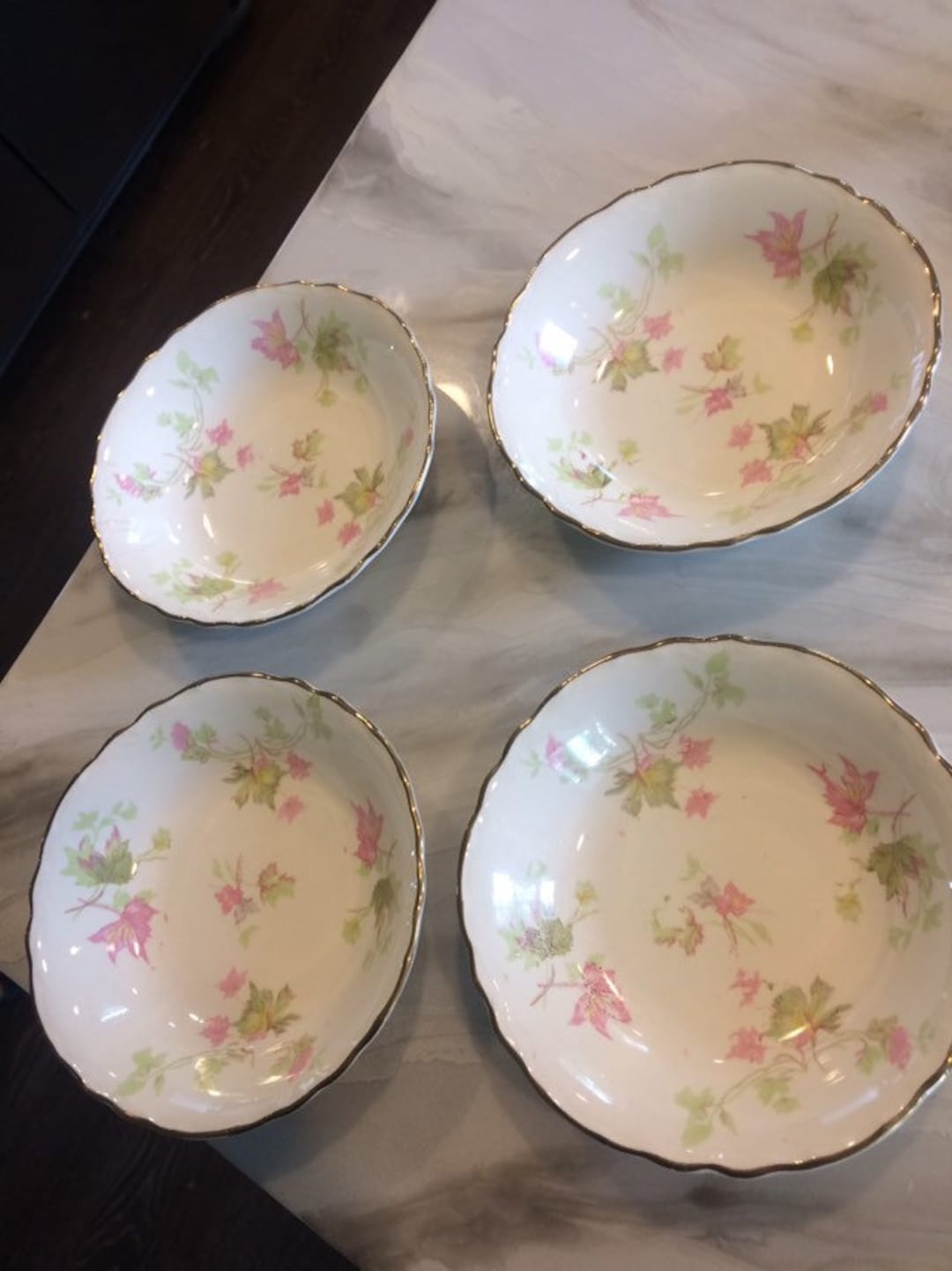 Maple Leaf Homer Laughlin Dessert Plates - Etsy