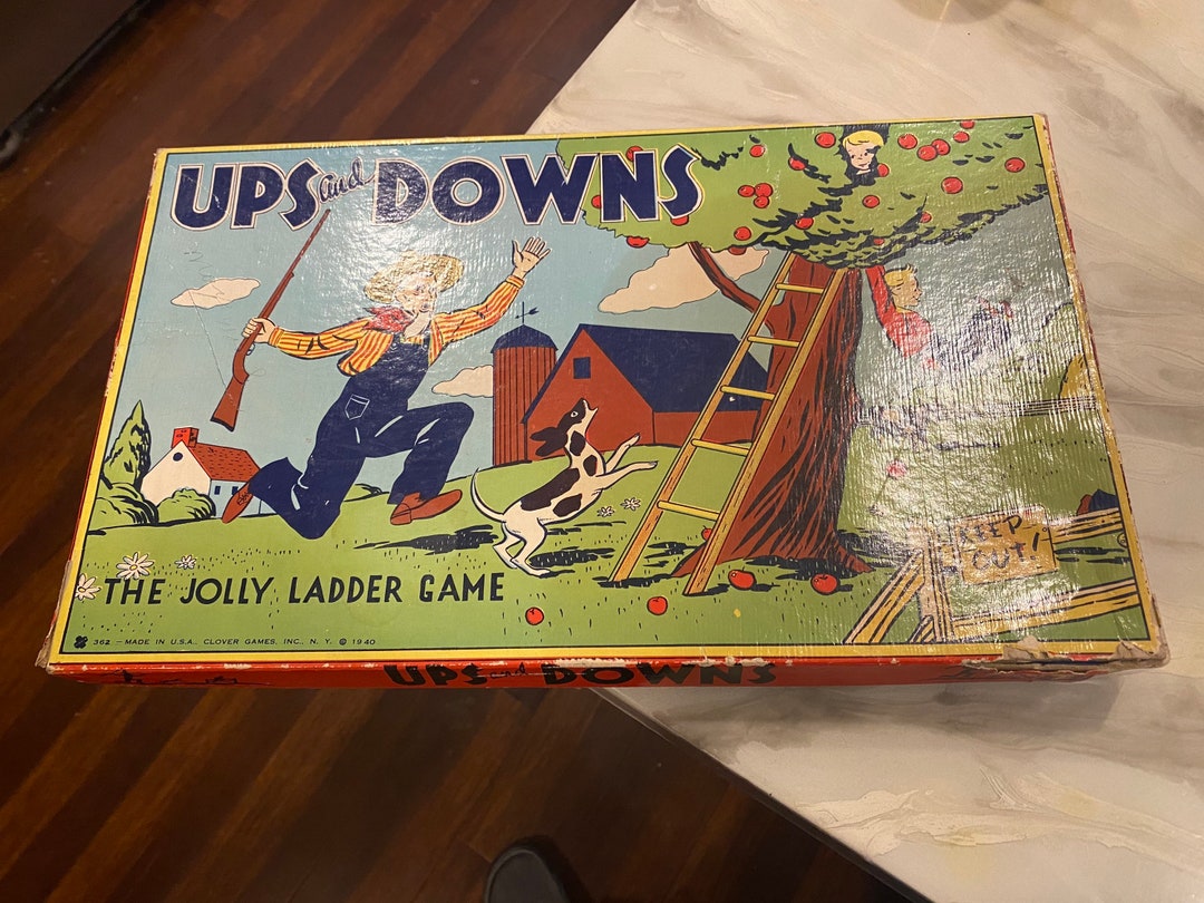 Vintage 1940 Ups and Downs Jolly Ladder Game Board Game - Etsy
